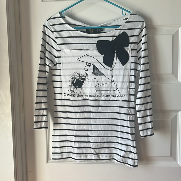 Guinness | Tops | Guinness Striped Tshirt With Bow Every Girl Should ...